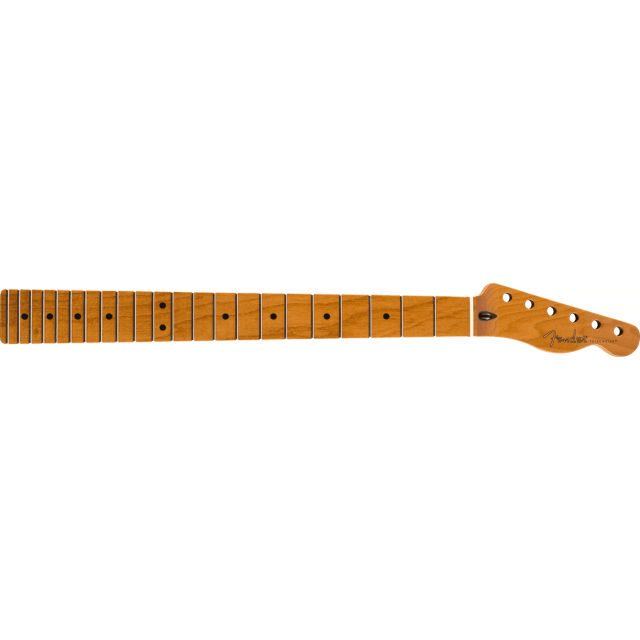 Roasted Maple Telecaster® Neck, 22 Jumbo Frets, 12", Maple, Flat Oval ...