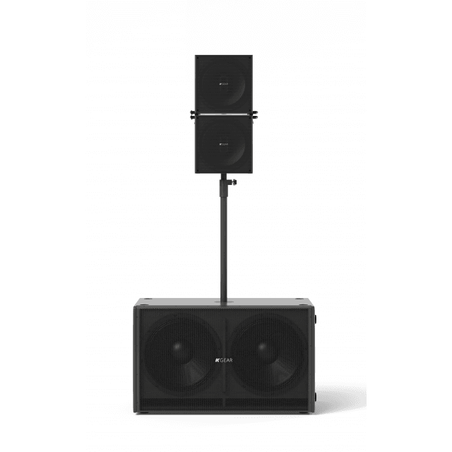 KGEAR GPZA Powered 2x18” Sub + 2x12” Array Element BLACK color - GPZA ...